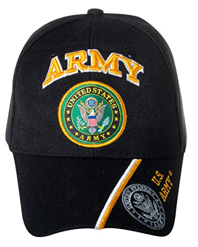 Officially Licensed United States Army Embroidered Black Baseball Cap