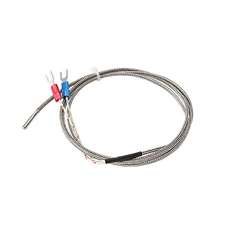 DollaTek 3Pcs K Type Temperature Sensor 1M Cable 3x10x1000mm 0-600 Degree Thermocouple for 3D Printer