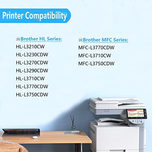 LeciRoba Compatible TN-227 Black Toner Cartridge High Yield Replacement for Brother TN227 TN-227 TN223 TN-223 for MFC-L3770CDW HL-L3270CDW HL-L3290CDW HL-L3230CW MFC-L3210CW Printer (2-Black)