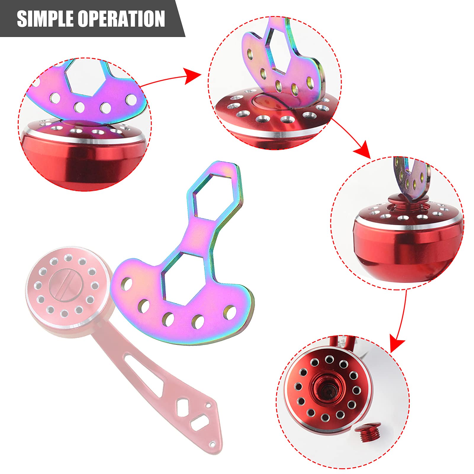 Fishing Reel Wrench Steel Baitcasting Reel Handle Screw Wrench Portable M7/M8 Nut Remove Tool Fishing Vessel Repair Tool Handle Knob Caps Open Tool