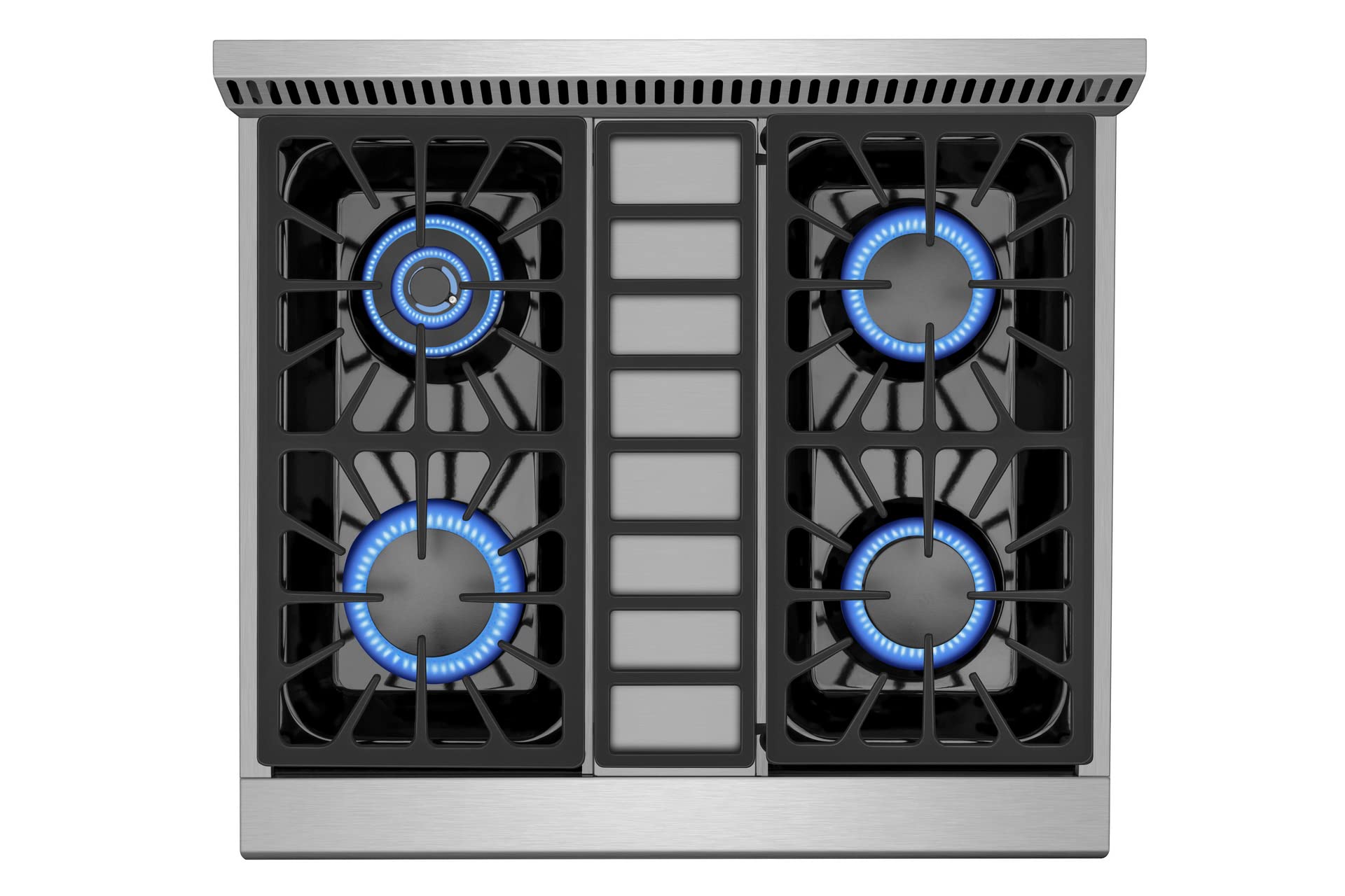 Empava 30 in. Slide-in Natural Gas Rangetop with 4 Burners in Stainless Steel, 30GC30