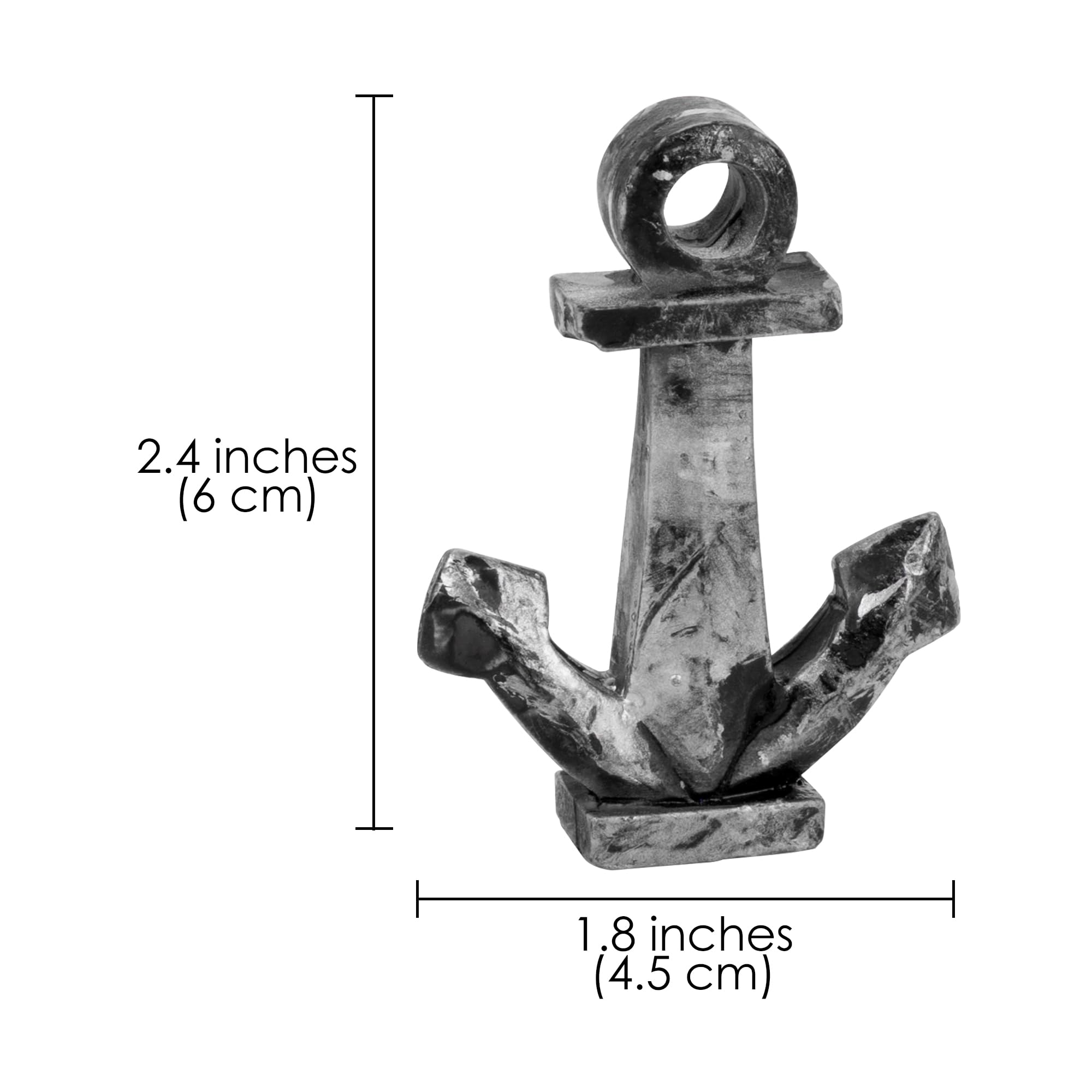 Philo Fun 12 Piece Nautical Anchor Place Card Holder Golden, Table Number Note Holder Buffet Food Marker