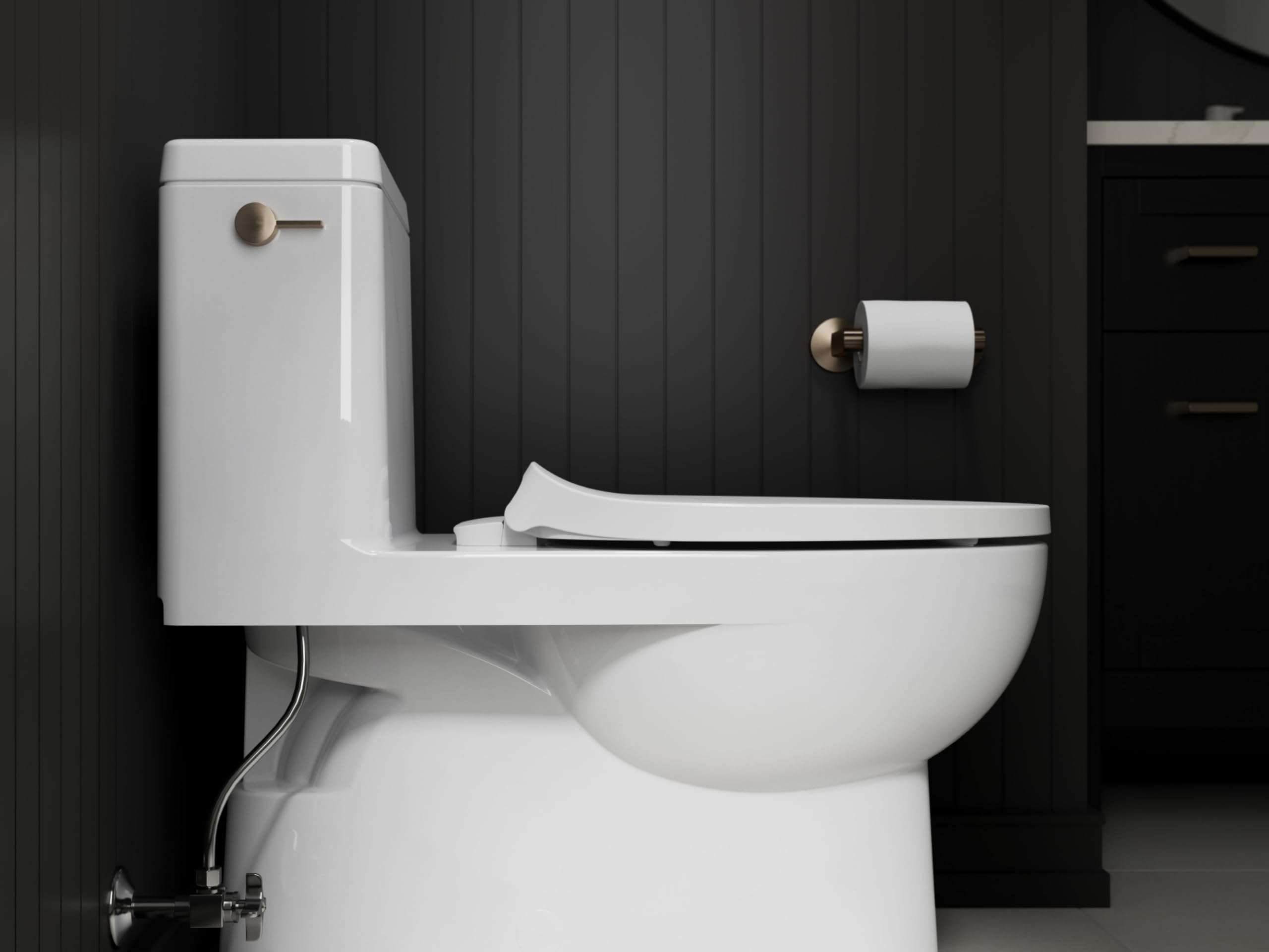 Kohler K-28004-0 Drift ReadyLatch Quiet Close Elongated Toilet Seat, White