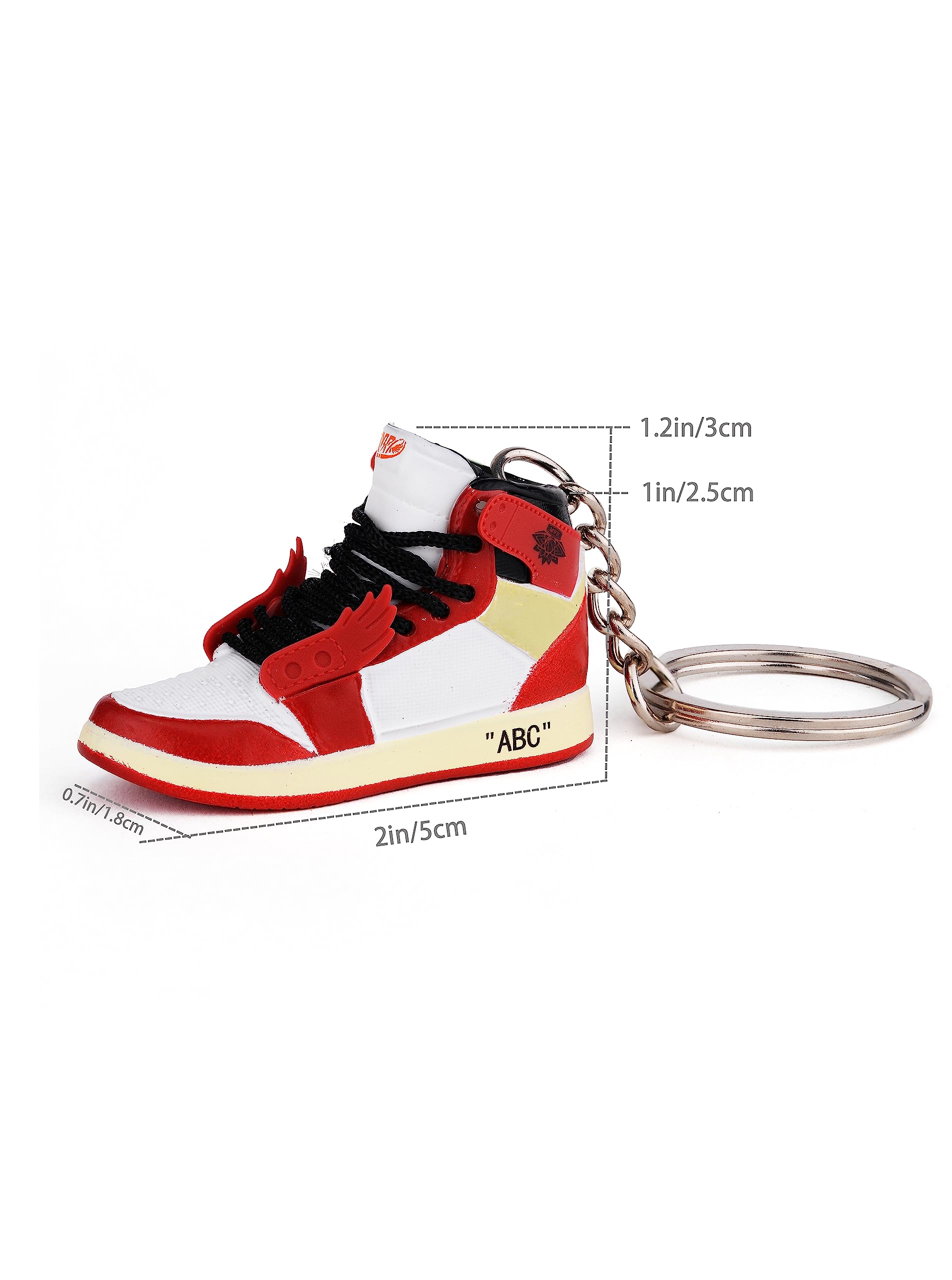 MPK Mini Sneaker Keychain - 3D Basketball Keychain Accessories for Men, Women,graduation gifts,inspirational gifts (Red-3)
