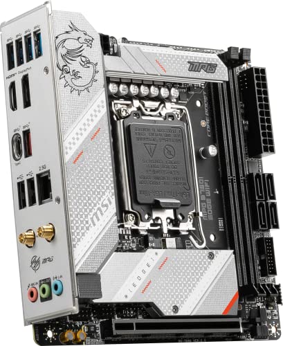 MSI MPG B760I Edge WiFi Gaming Motherboard (Supports 12th/13th Gen Intel Processors, LGA 1700, DDR5, PCIe 5.0, M.2, 2.5Gbps LAN, USB 3.2 Gen2, Wi-Fi 6E, Mini-ITX)