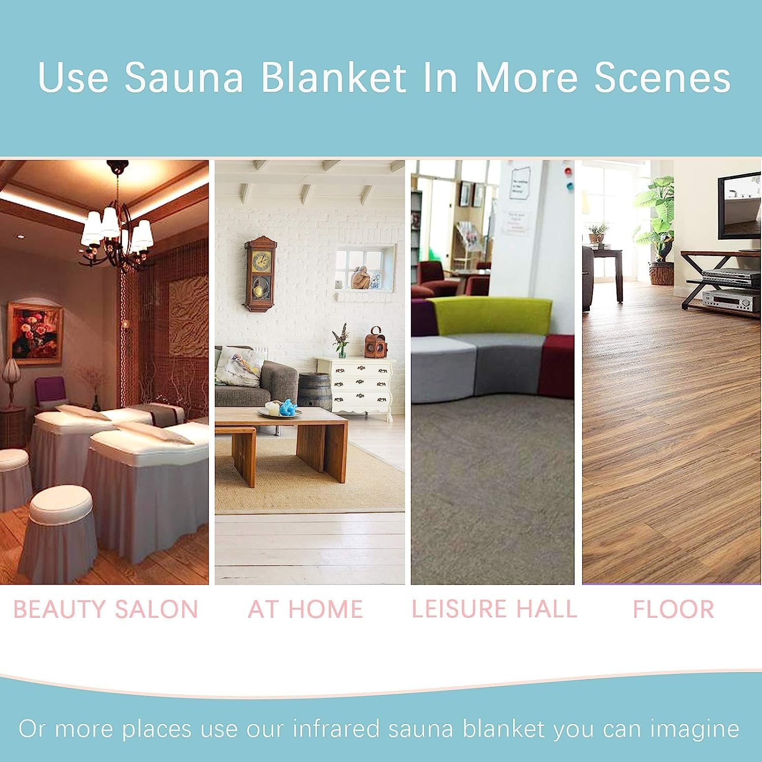 JKIUI Infrared Sauna Blanket Fast Sweating Body Shape Upgraded Hand Stretch Design Professional Infrared Sauna Blanket with Sleeves Heat Detox for Body Relaxation at Home Use Women Men Silver
