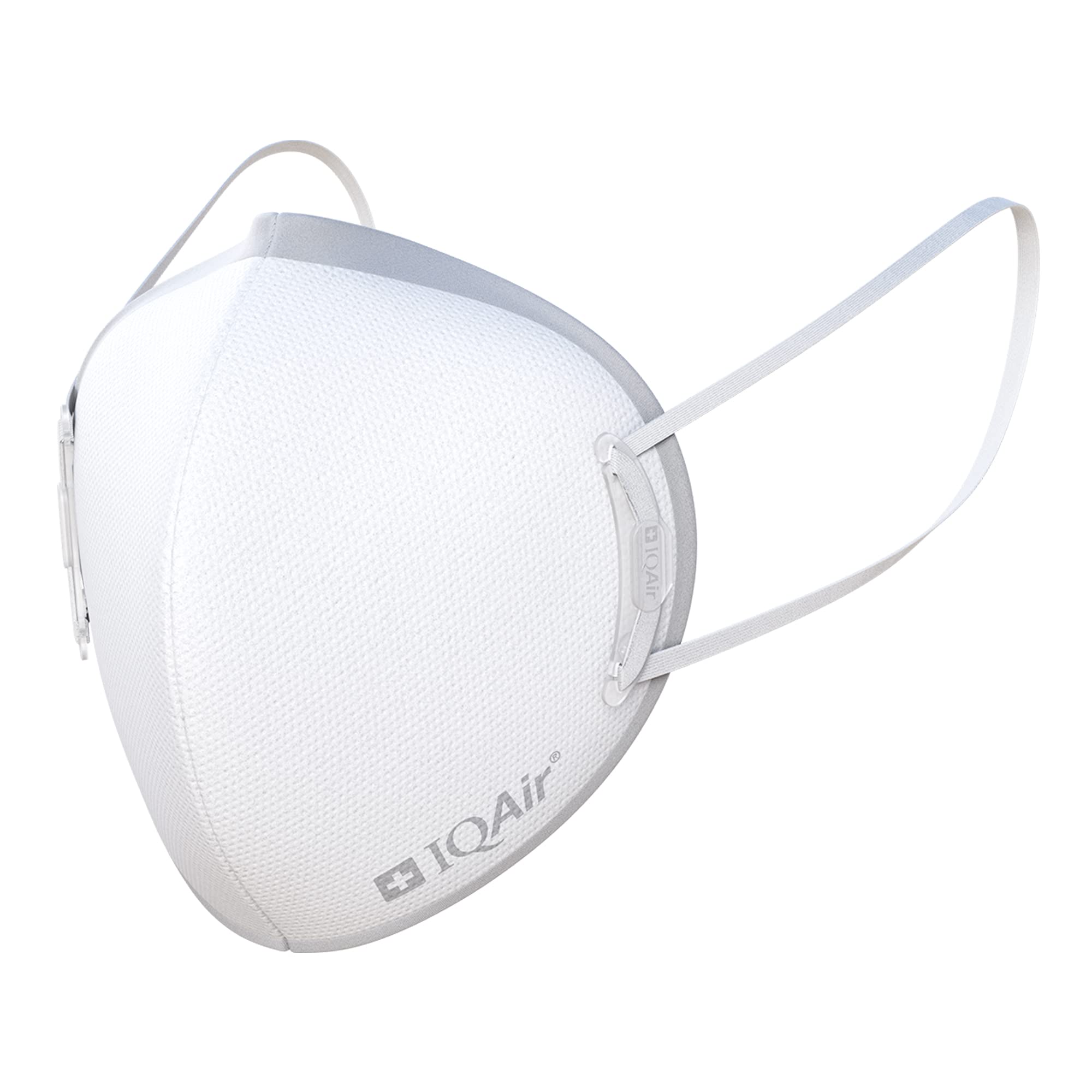 IQAir White KN95 Face Masks For Adults - Protects Against PM2.5, PM1, PM10, & Ultrafine Particles - HEPA Filter - Soft Seal Fit - Breathable Dome Design - Adjustable Earloops - German Made - 12 Pack