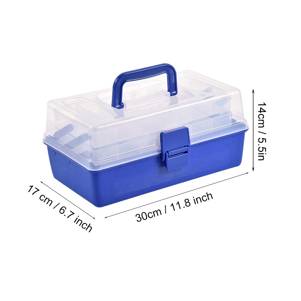 Fishing Tackle Box, Fishing Lures Baits Tackle Box and Lure Kit Portable Organizer with 3 Layers Dividers Large capacity Tool for Lures Hooks