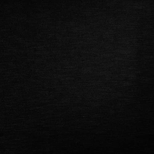 Texco Inc Solid Slub Spandex Jersey Knit Cotton Blend/Apparel DIY Fabric, Black 1 Yard