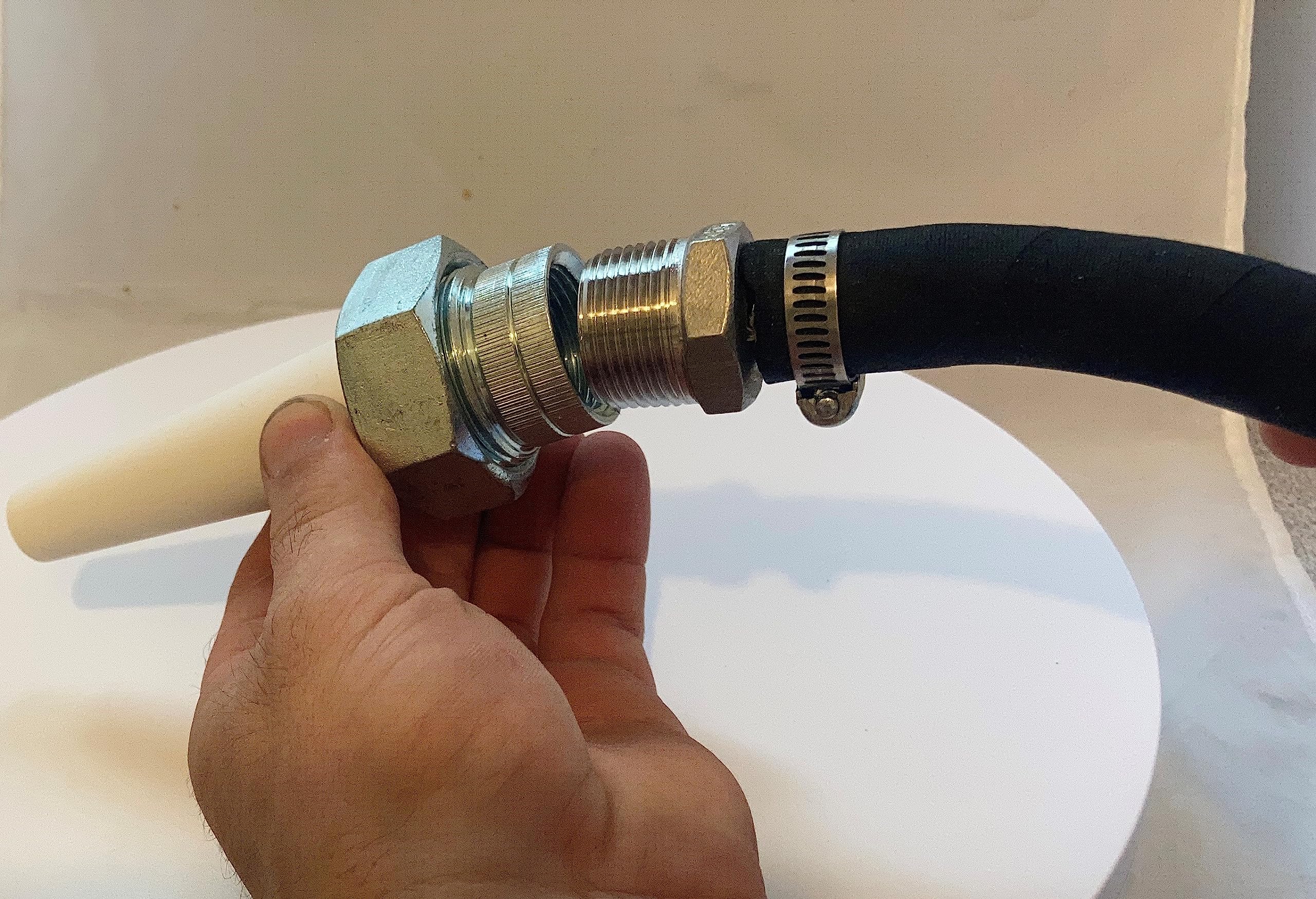 Large Type 1 Ceramic Sandblaster Nozzle with Female Threads: C1 (1/8" ID) Nozzle Tip, Steel Holder with Female Thread Connection- Longer-Lasting Professional Abrasive Blasting Nozzle Tip Replacement