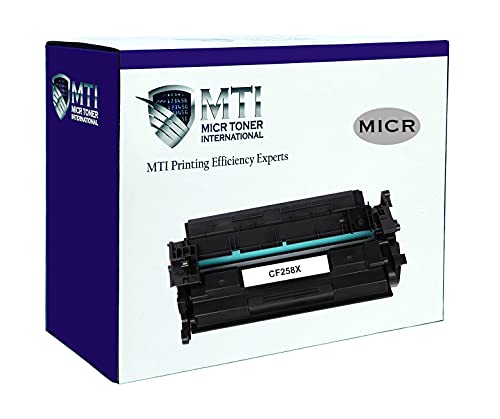 MTI Remanufactured HP 58X MICR Toner High Yield Replacement for HP 58X CF258X 58A CF258A LJ Pro M404 M404n M404dn M404dw MFP M428 M428fdw M428fdn M428dw Check Printer Cartridge