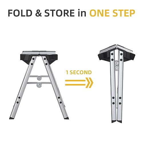 MTKOALA Folding Aluminum Step Stool - 400 lb Load Capacity - Foldable & Sturdy - Ideal for Adults, Kids, and Babies