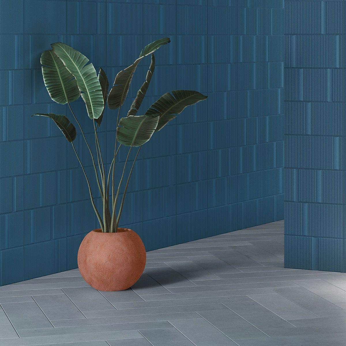 Flyer Blue 7.87 in. x 15.74 in. Matte Backsplash, Kitchen, Bathroom Ceramic Wall Tile (12 Pieces 10.32 Sq. Ft. / Case)