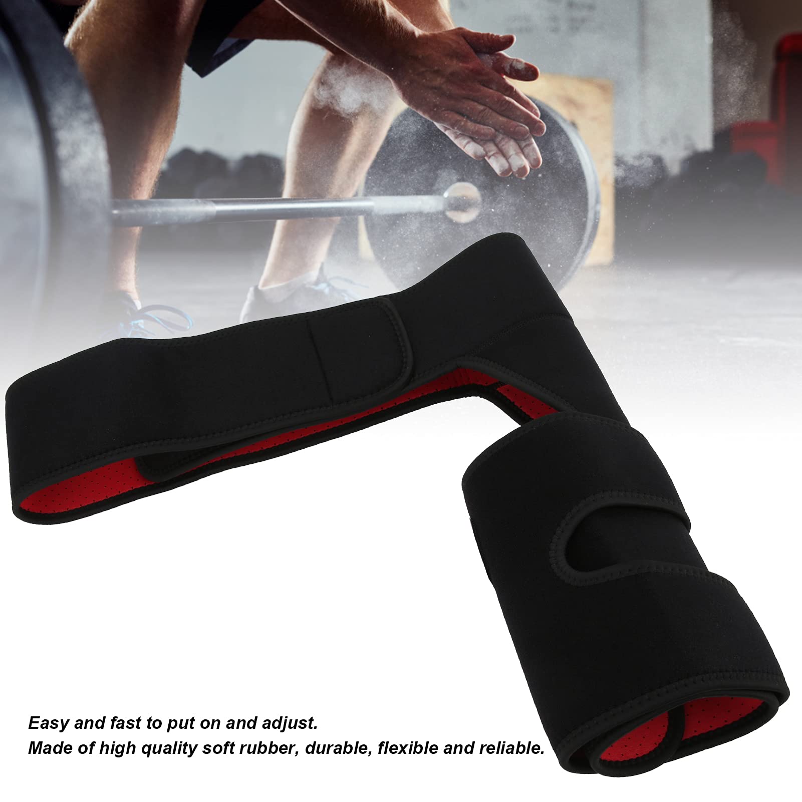 FECAMOS Hip Brace Thigh Compression Sleeve, Reliable Fitness Thigh Brace Rubber Durable Flexible for Hip Flexor Injury for Sciatica