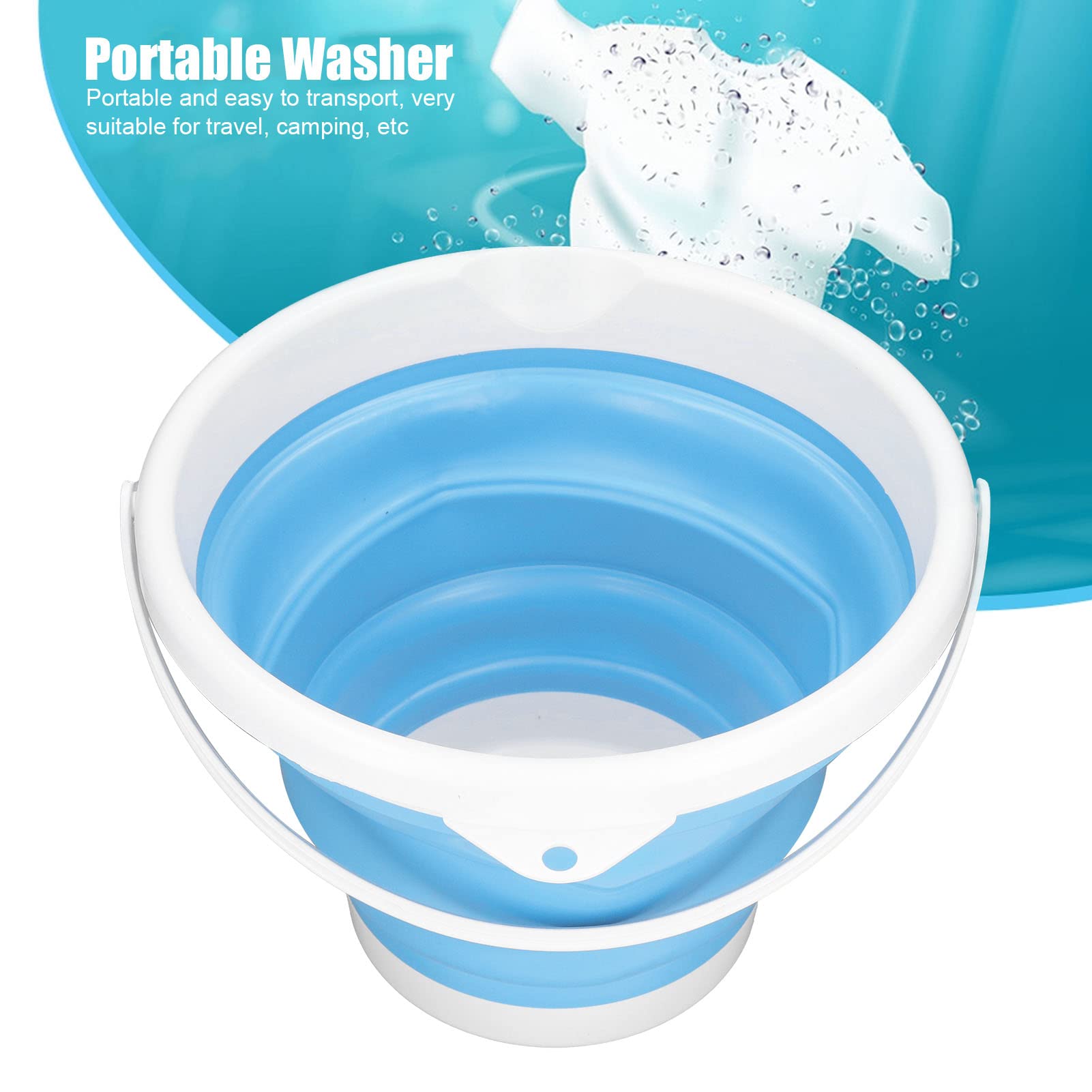 Germerse Portable Turbine Washing Machine, USB Power Supply Portable Washing Machine Laundry Machine Low Wear for Travel
