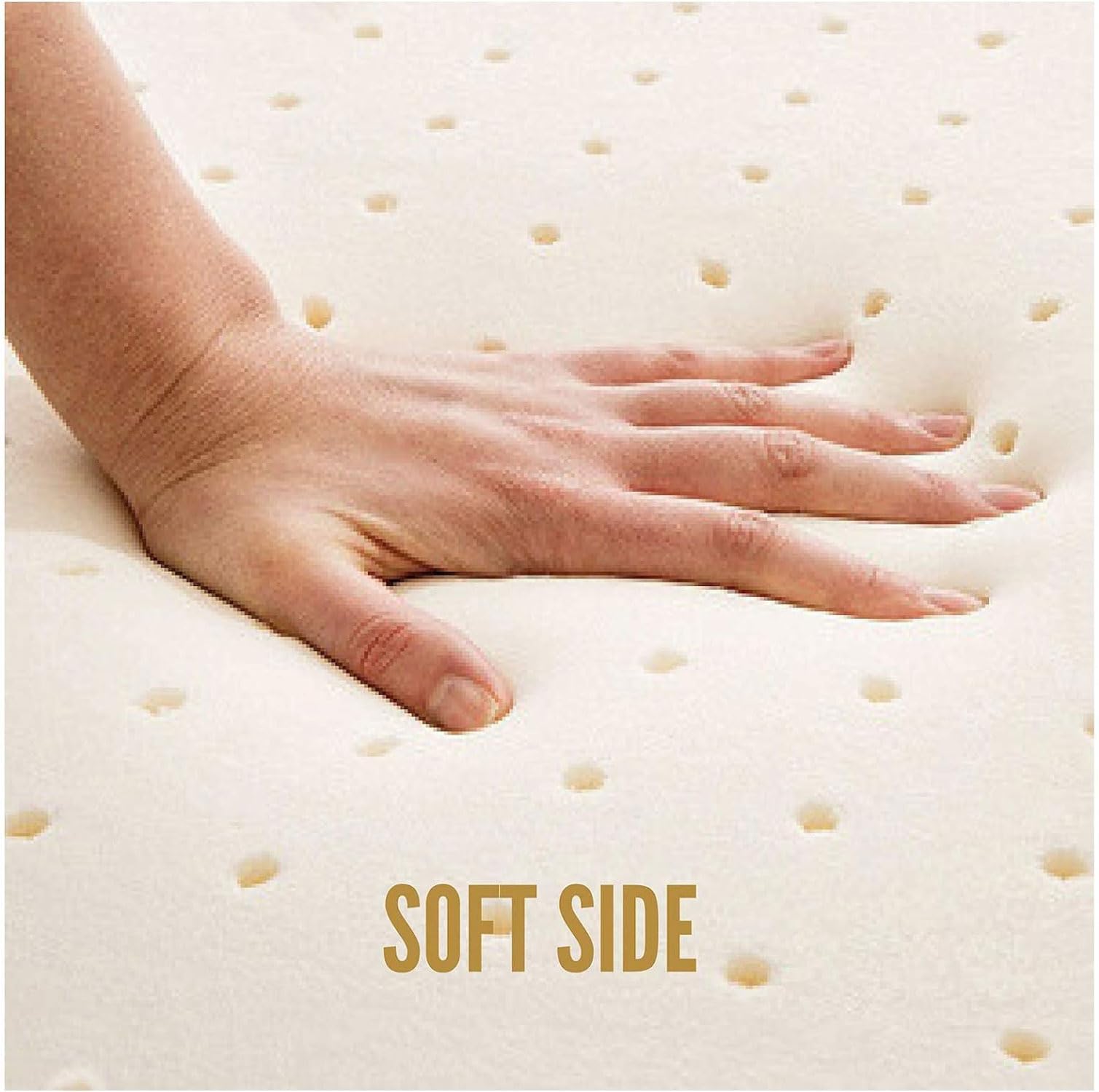 ORGANIC TEXTILES Latex Mattress Topper with Rayon derived from Bamboo Cover, Dual Firmness/Dual Zone - Soft and Firm - 2 Inches, Cal King