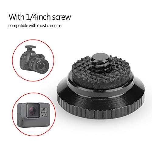 FECAMOS with A Standard 1/4inch Screw Release Plate Aluminium Alloy,for Manfrotto Compact Action Tripod(red)