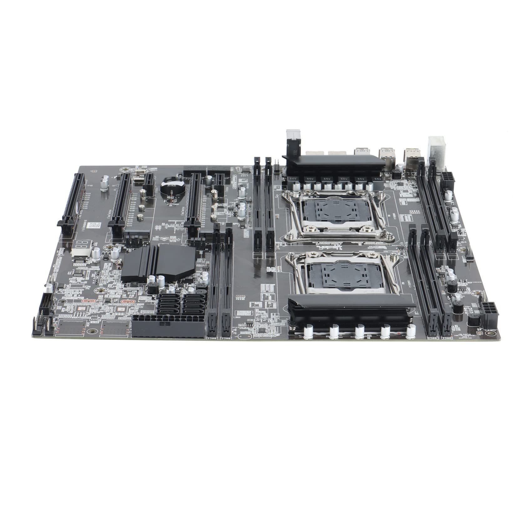MAKIVI X99 Dual-Socket Motherboard Mining Motherboard LGA 2011-3 Dual CPU DDR4 Memory Slot PCI-E 16X SATA2.0 NVME M.2 Interface