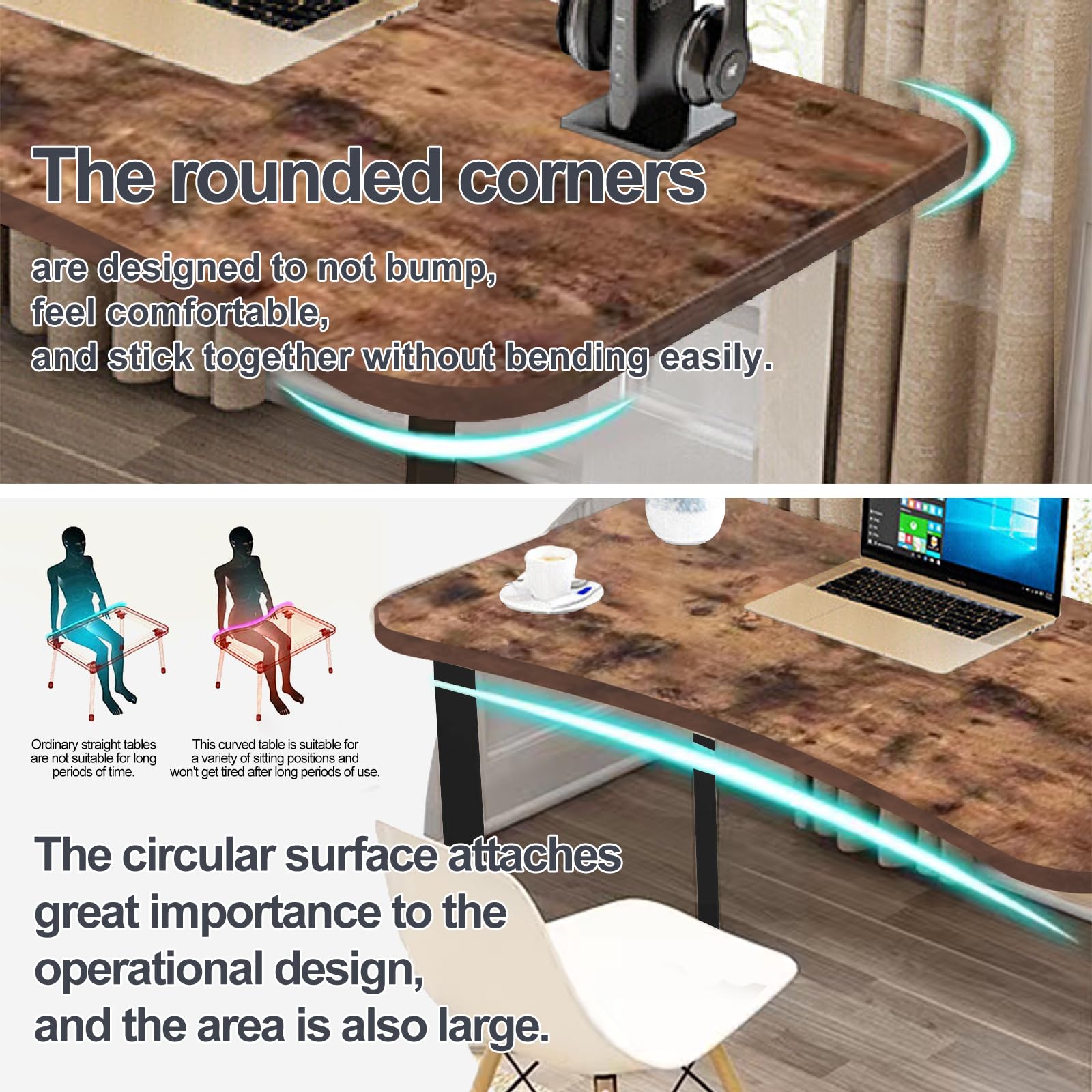 XUEGW Computer Desk Home Office Desk Writing Desks Study Table Modern