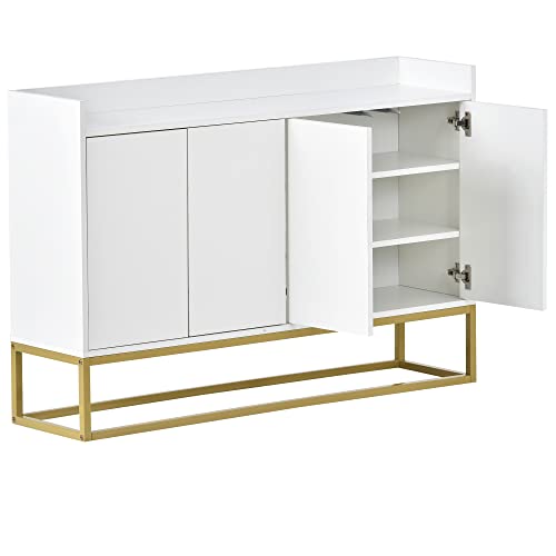 Merax Modern Sideboard Elegant Buffet Cabinet with Large Storage Space for Dining Room, Entryway, White