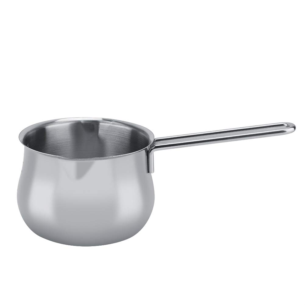 Haofy Stainless Steel Milk Pot, Butter Cheese Chocolate Melting Pot, Coffee Warming Pot with Dual Pour Spout, Small Saucepan, Kitchen Cooking Baking Pot for Melting Chocolate Butter