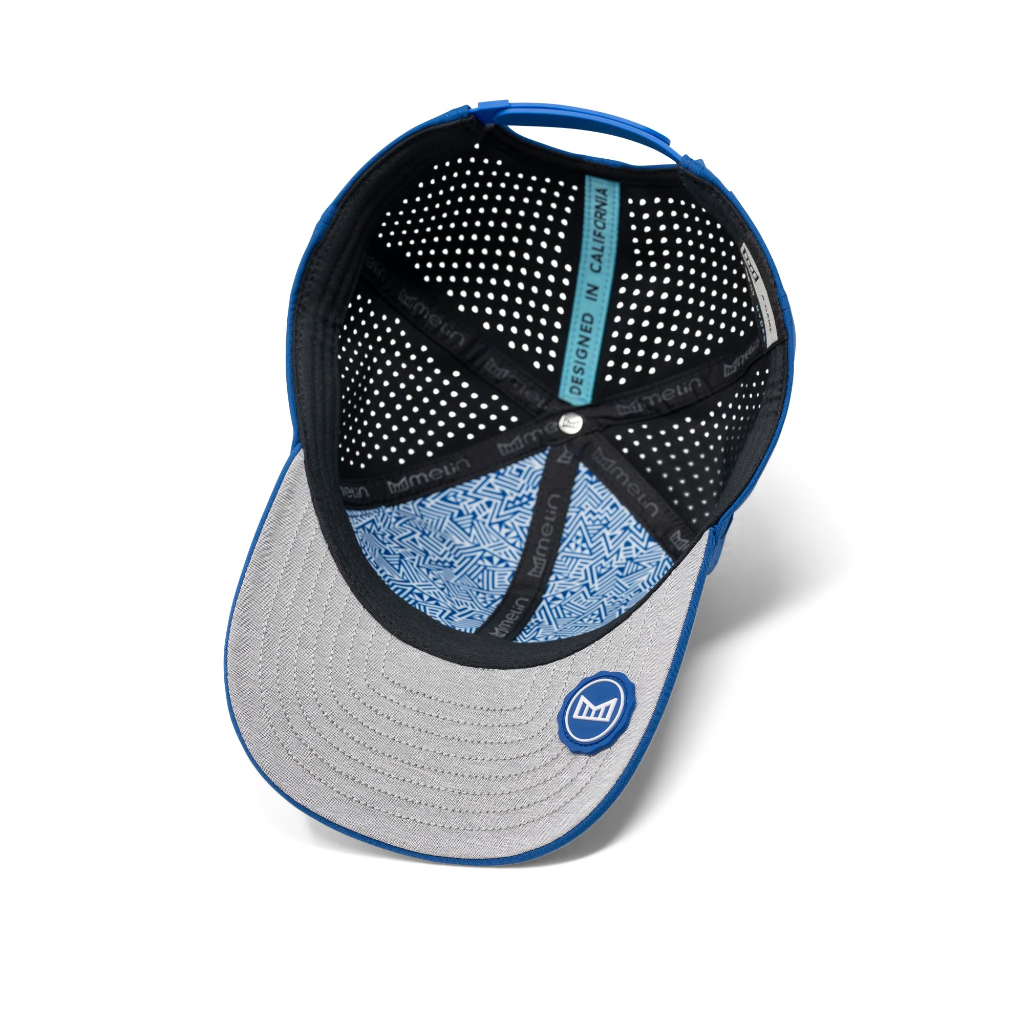 melin A-Game Icon Hydro, Light Grey/Maroon, Men's Performance Snapback Hats, Water-Resistant Fitted Baseball Caps for Men & Women, Golf, Running, or Workout Hat, Medium-Large