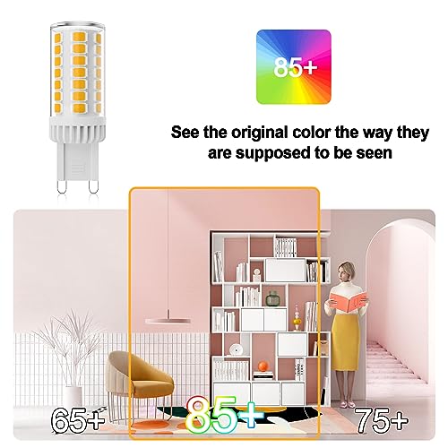SNBIHIBE G9 LED Chandelier Bulbs, Dimmable 4Watt 450LM Light Bulb 40W Halogen Equivalent, T4 G9 Base 3000K Warm White, 110V-120V, No Flicker, for Bathroom, Vanity, Ceiling Lamp, Home Lighting,3 pcs