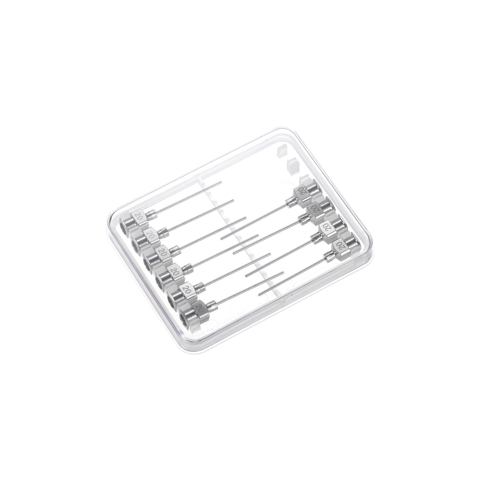 HARFINGTON 10pcs 20Gauge Stainless Steel Dispensing Needles, 1" All Metal Glue Needle Tube Blunt Tips Luer Lock for Thick Liquids, Ink, Glue, Lab Use