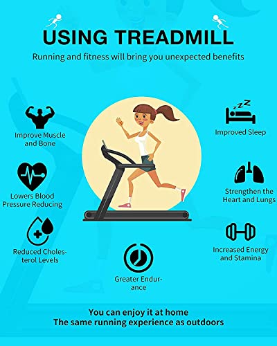 OVICX Q2S Folding Portable Treadmill Compact Walking Running Machine for Home Gym Workout Electric Foldable Treadmills with LED Display Phone Holder for Small Spaces 3.0HP Weight Capacity 300 lbs