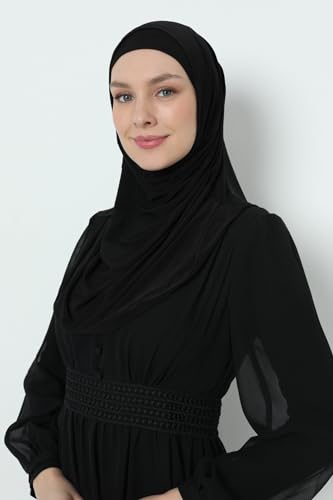 istanbul styles Elegant Stretchable Hijab for Women, Instant and Durable, Tailored for Muslim Women Consists of 2pieces