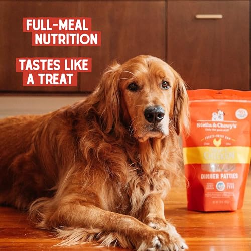 Stella & Chewy's Freeze Dried Raw Dinner Patties – Grain Free Dog Food, Protein Rich Chewy’s Chicken Recipe – 14 oz Bag