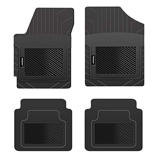 PantsSaver Custom Fit Floor Mats for Volvo S60 Cross Country 2019 All Weather Protection-4 Piece Set-High Raised Border Protection Great for Catching Spills - Black