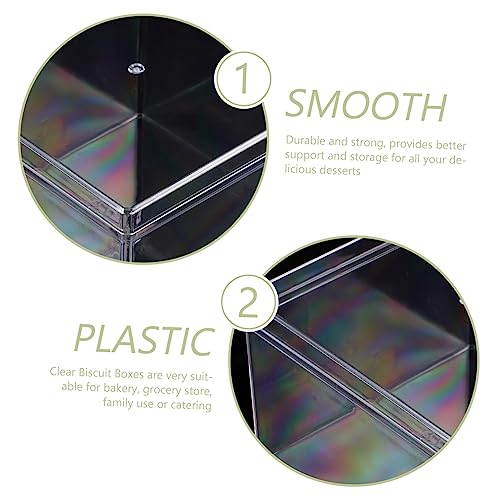 ULTECHNOVO 6pcs Boxes Transparent Mousse Box Mini Food Containers Cupcake Boxes Disposable Cake Containers Clear Cupcake Boxes Bakery Take Out Containers Toy Containers Transparent Box Ps Pie