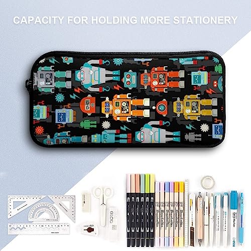 oallpu 3PCS Cartoon Robots Backpack, Cool Shoulders Backpack Lightweight Durable Vintage Robots Laptop Bag, 17 Inch Daypack with Multiple Pockets(Vintage Robots)