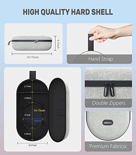 Hevanto Carrying Case, Hard Case for VR Headset Accessories for Travel and Home Storage(Gray)