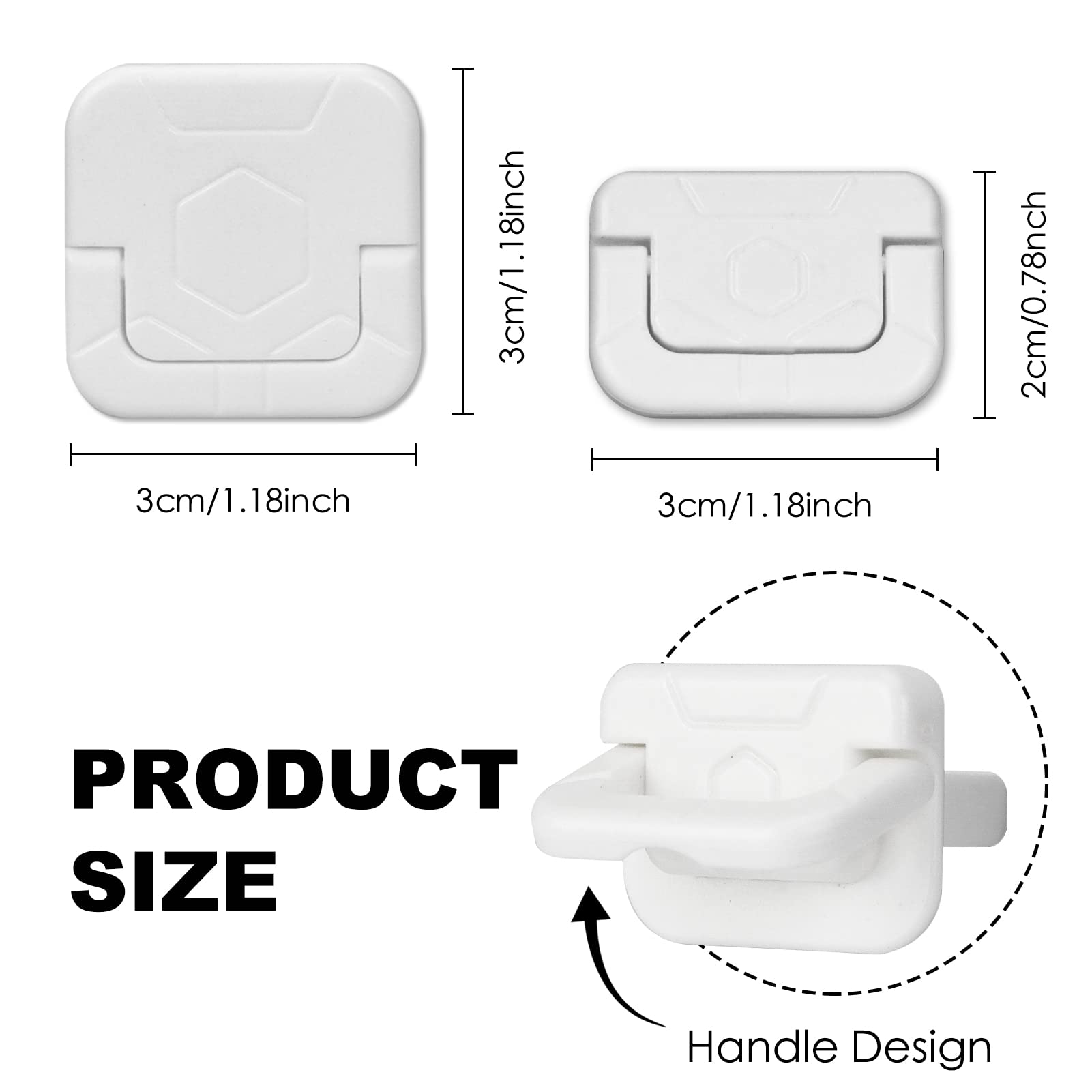 FYY Socket Covers with Handle, Shock Prevention, Plastic Outlet Covers Socket Protector for Baby Safety, Includes 2 Hole and 3 Hole (40 Pack), White