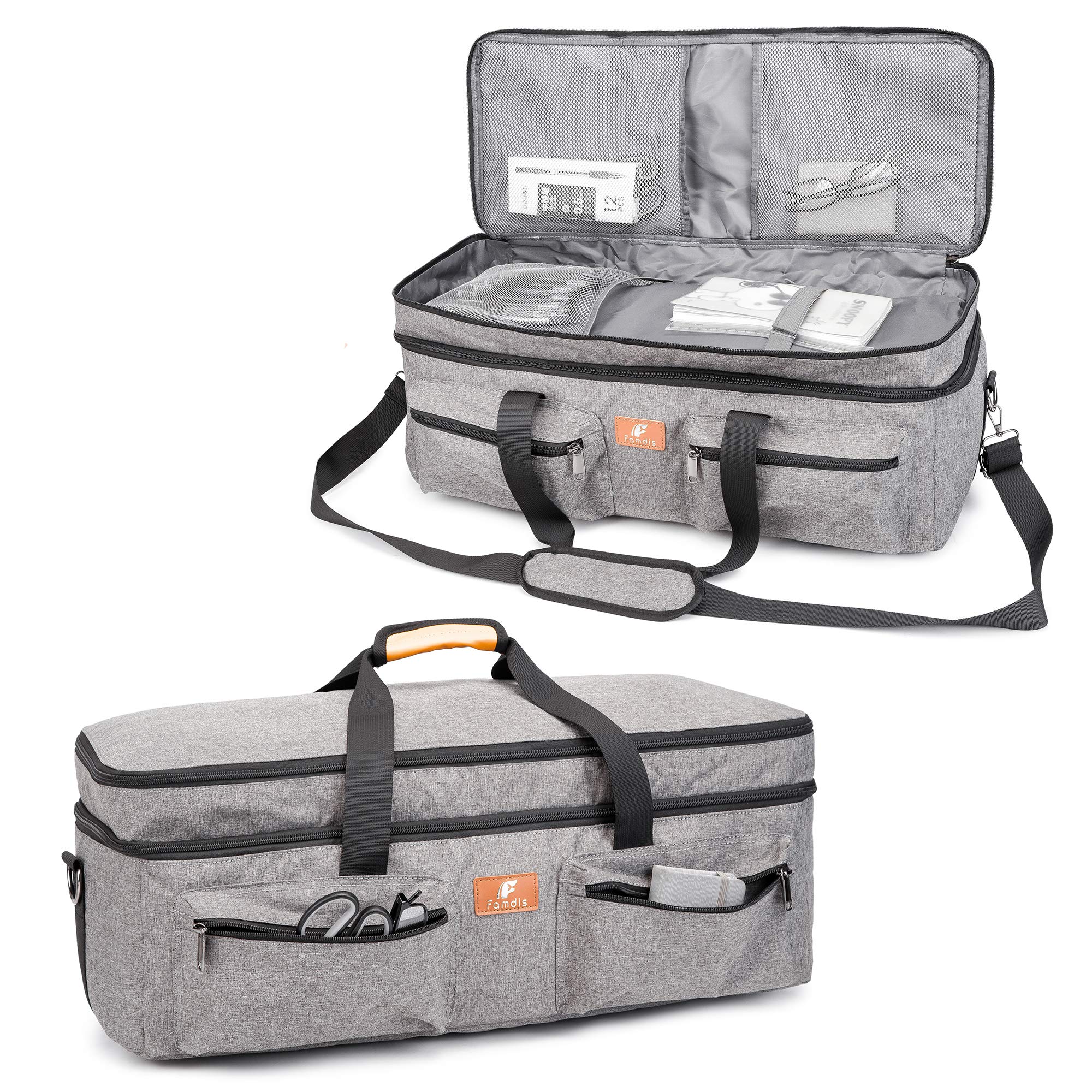 Famdis Double-Layer Bag Compatible with Silhouette Cameo 3 & 4, Cricut Explore Air (Air 2), Maker, Die-Cut Machine and Supplies (Bag Only)