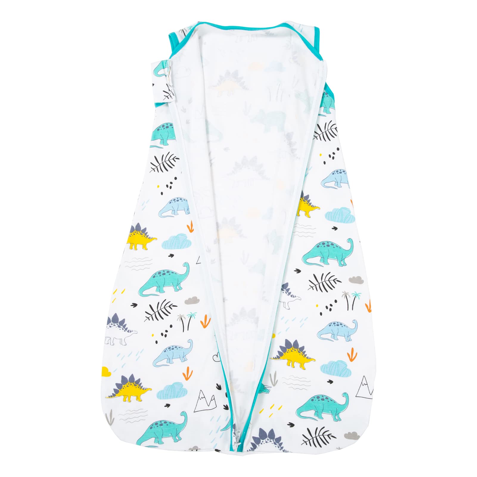 IULONEE Baby Sleep Sack, Infant Wearable Blanket Breathable Lightweight Soft Sleeveless with Zipper Swaddle Transition Sleeping Bag Fits Babies Age 0-24 Months Toddler (Blue Dinosaur, M)