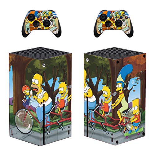 Famous Cartoon Stickers Decals Skin for X-box-One-Series X, Cover Protector Wrap Durable Full Set Protection Faceplate Console by KAJAL MANI