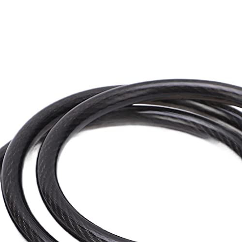 Dilwe Bicycle Lock, Steel Wire and Plastic Bicycle Mountain Bike Lock with Keys Mounting Bracket Anti Theft Ring Lock