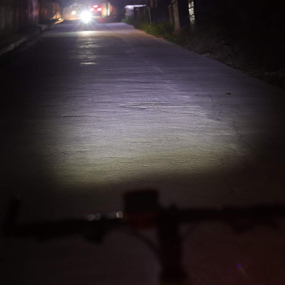Electric Bicycle Light Set Headlight and Rear Light, Ebike Rear Rack Carrier Safety LED Tail Light, Ebike Front Light 12V 24V 36V 48V, Easy to Install for Adults and Kids (2 pc)