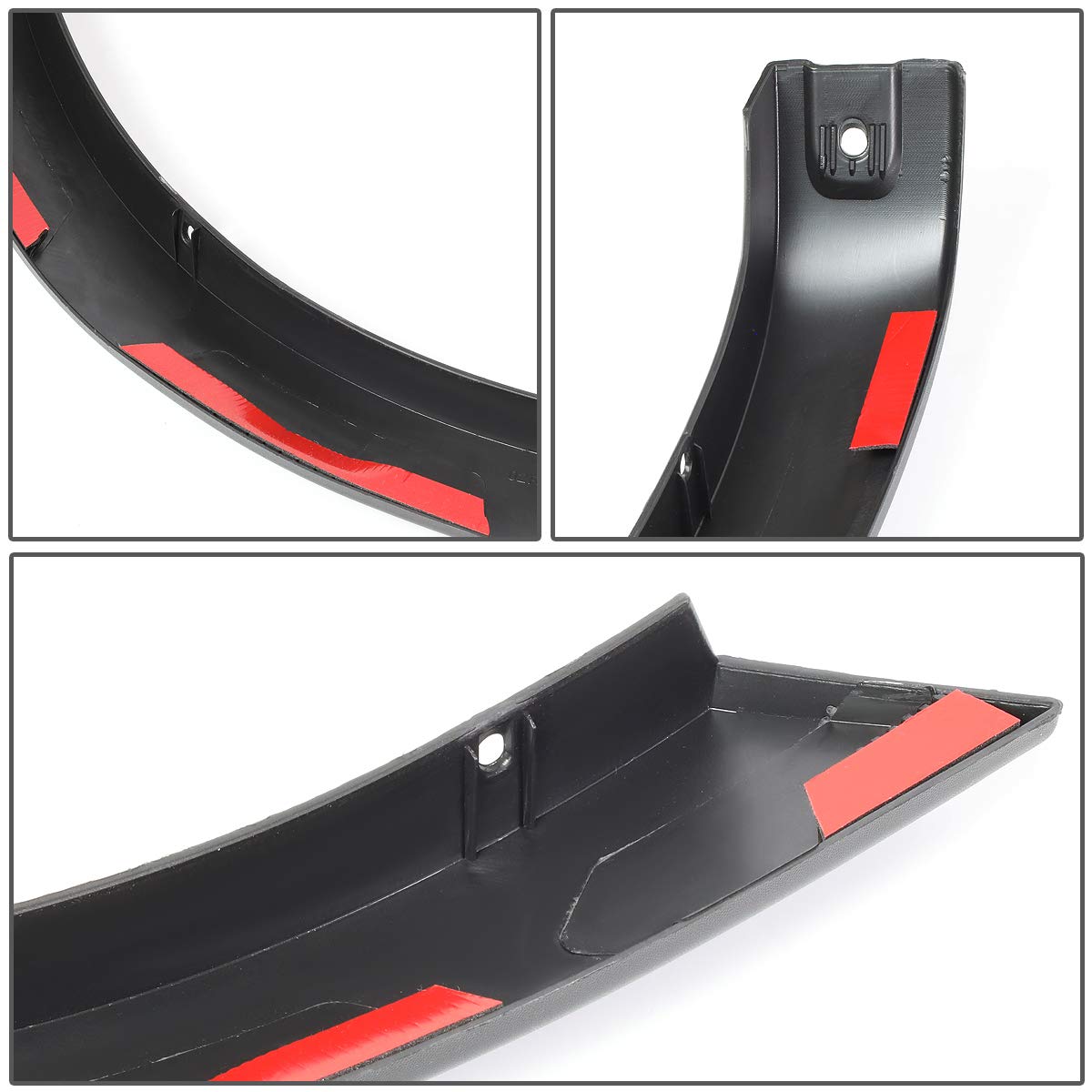 DNA Motoring IF-10019-MBK 4 Pcs OE Factory Style Wheel Fender Flares Compatible with 04-08 F-150 5'5" 6'5" 8' Style Side Bed / 06-08 Mark LT 5'5", 6'5" Beds