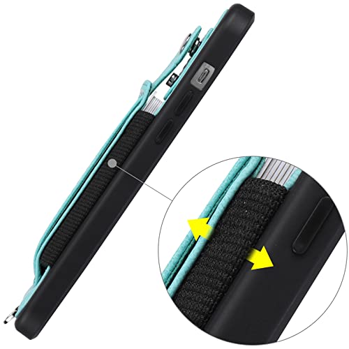 TOOVREN iPhone 13 Pro Max Case Wallet, Compatible with iPhone 13 Pro Max Case with Card Holder Kickstand Adjustable Detachable Necklace, iPhone Lanyard for iPhone 13 Pro Max 6.7 inch 2021 Green