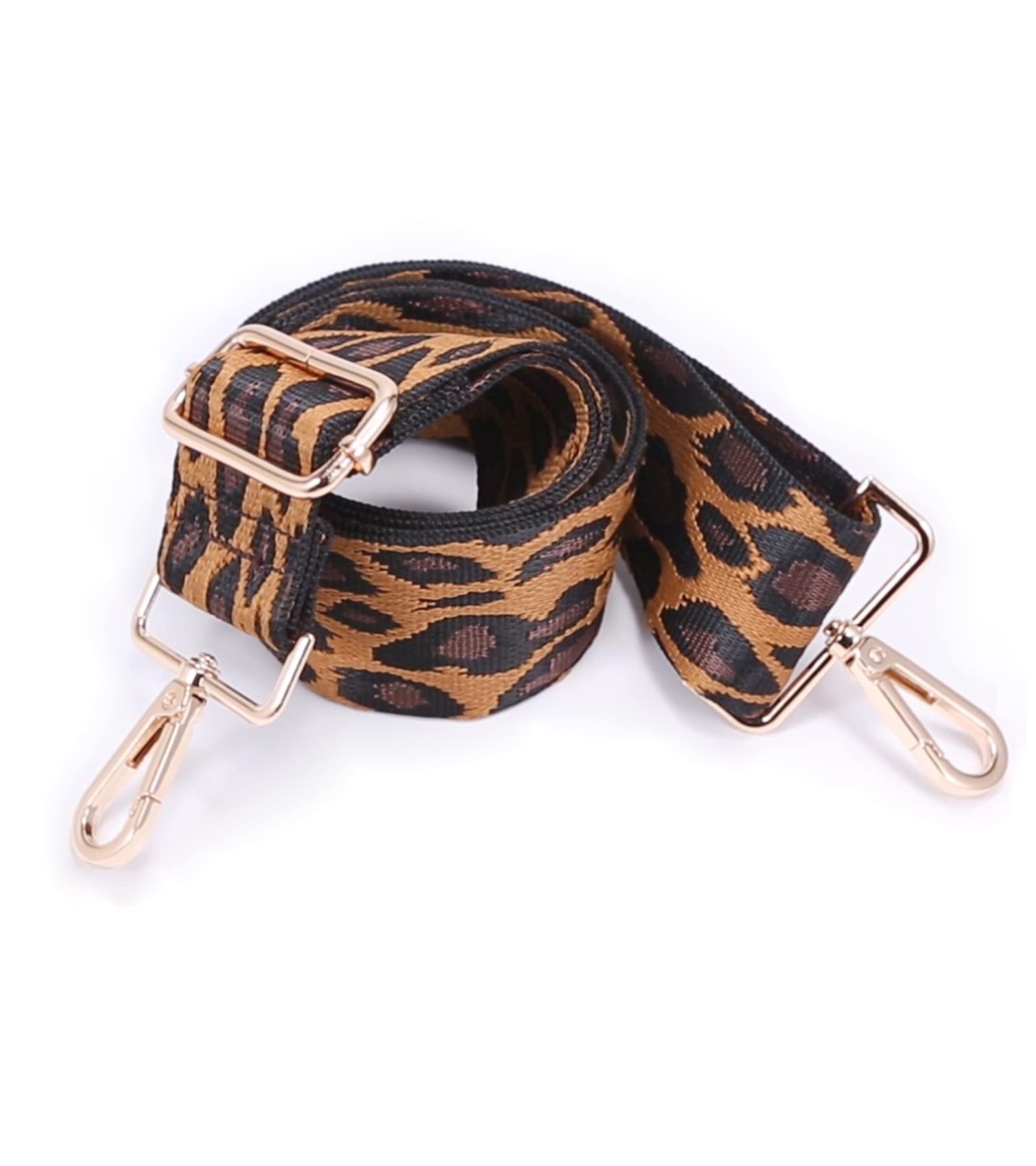 GINJKGO Purse Strap Replacement Crossbody - Replacement Crossbody Bag Strap for Bags, Guitar Straps for Handbags Leopard Pattern 2 inches