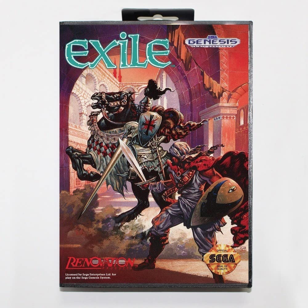 Exile Game Cartridge 16 Bit MD Game Card With Retail Box For Sega Mega Drive For Genesis (Black)