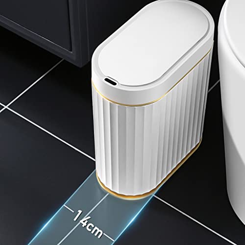 N/A 7L Smart Sensor Trash Trash Bin Home Electronic Kitche Rubbish Bin Toilet Waterproof Narrow Storage Bucket