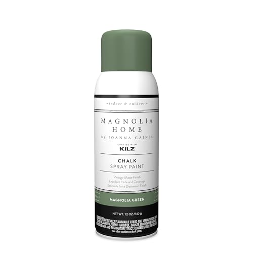 Magnolia Home by Joanna Gaines Interior/Exterior Spray Paint for Small Projects, Ultra-Matte, MAGNOLIA GREEN - 12 oz. Aerosol