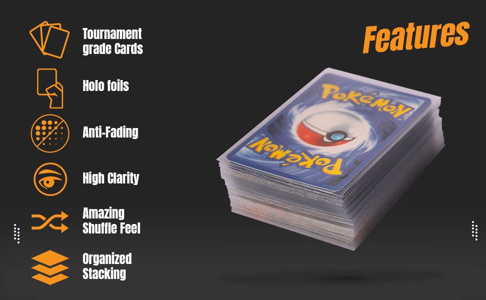 Glorific Mart 200 Card Sleeves - Dual Textured Protector Sleeves - Card Protector for MTG, Sports Cards, Baseball - Deck Protectors for Trading Cards and Board Game - 2-5/8" X 3-5/8"