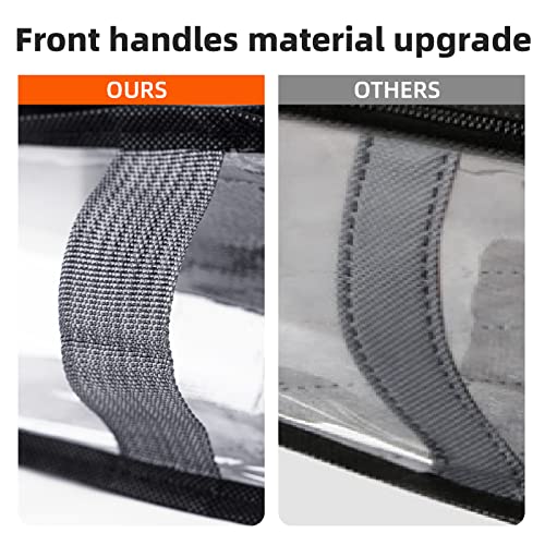Uidducpu Storage Bins,Under Bed Storage Containers,Foldable Clothes Storage bags with Clear Windows and Reinforced Handles,for Clothing, Blanket, Sweaters, Comforter,Toys,Grey, 3-Pack