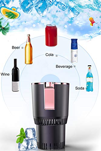 Home & Car Cup Cooler Warmer Quick Electric Cooling Cup -3℃~58℃ Heat and Cold Insulation Drink Cooler Cup Coffee Warmer for Office/Road Trip